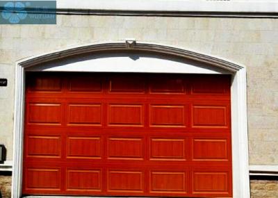 China 50mm Galvanized Steel Insulated Sectional Garage Door With PU Foam Infilled for sale