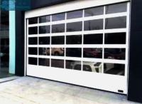 China Thermal Insulated Aluminum Frame Organic Glass Sectional Doors for sale