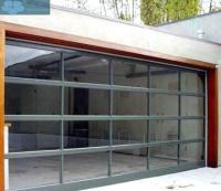 China Sectional Organic Tempered Frosted Glass Panel Garage Doors for sale