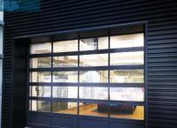 China Sectional Organic Tempered Frosted Glass Panel Garage Doors for sale