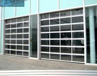 China Electric Sectional Overhead Folding 5mm Glass Panel Garage Door for sale
