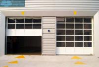 China Electric Sectional Overhead Folding 5mm Glass Panel Garage Door for sale