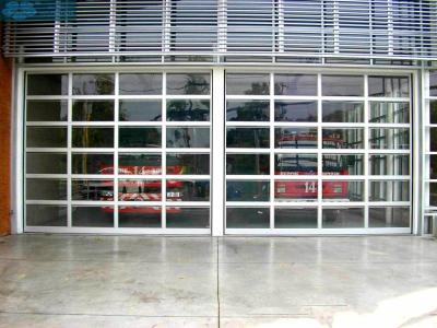 China 40mm Perspex Panel Aluminum Frame Insulated Sectional Doors for sale