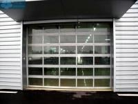 China Transparent PC Glass Sectional Overhead Door For Garage for sale