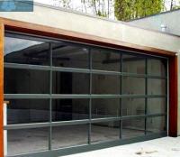 China Transparent PC Glass Sectional Overhead Door For Garage for sale