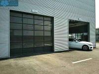 China Transparent PC Glass Sectional Overhead Door For Garage for sale