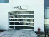 China Motorized Aluminum Frame Glass Insulated Clear Garage Door for sale
