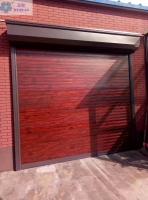 China Mahogany Wood Grain Aluminium Roller Door / Automatic Roller Door for sale