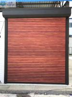 China Mahogany Wood Grain Aluminium Roller Door / Automatic Roller Door for sale