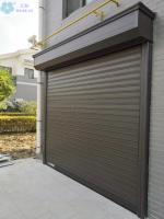 China Coffee Color Two Layer Automatic Aluminium Alloy Roller Shutters Door With PU Foam Infilled for sale