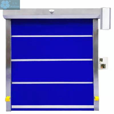 China Factory Warehouse Rolling Shutter Industrial Pull Cord Rapid Action PVC High Speed Door for sale