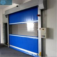 China Blue Color Industrial Custom Fast Interior Exterior Roller Shutter Garage Plastic Roll up High Speed PVC Door for sale