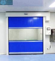 China Blue Color Industrial Custom Fast Interior Exterior Roller Shutter Garage Plastic Roll up High Speed PVC Door for sale