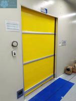 China Yellow Color Roller Fast Rolling Automatic Aluminium Door Shutter Operated High Speed PVC Door for sale