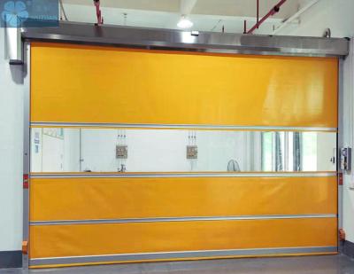 China Security Industrial High Speed Roll up PVC Door Automatic Plastic Rapid Folding Roller Shutter Fast Door for sale