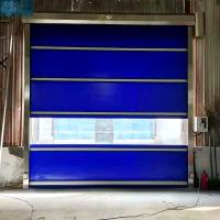 China Blue Rapid Industrial PVC Fabric High Speed Roller Shutter Door for sale