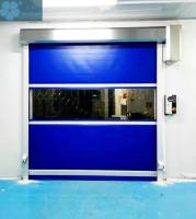 China Blue Rapid Industrial PVC Fabric High Speed Roller Shutter Door for sale