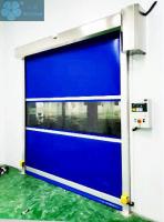 China Blue Rapid Industrial PVC Fabric High Speed Roller Shutter Door for sale