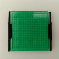 China Black ABS Waffle Pack Chip Tray 50.7x50.7x4mm 20x20 Matrix for Optical Device Packaging for sale