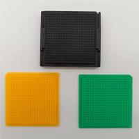 China Black ABS Waffle Pack Chip Tray 50.7x50.7x4mm 20x20 Matrix for Optical Device Packaging for sale