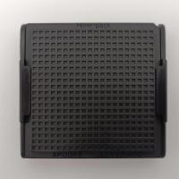 China Black ABS Waffle Pack Chip Tray 50.7x50.7x4mm 20x20 Matrix for Optical Device Packaging for sale