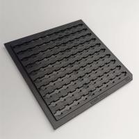 China ESD Black ABS 4 Inch Chip Tray 100 Cavities 0.2mm Flatness for Electronic Components for sale
