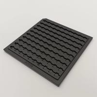 China ESD Black ABS 4 Inch Chip Tray 100 Cavities 0.2mm Flatness for Electronic Components for sale