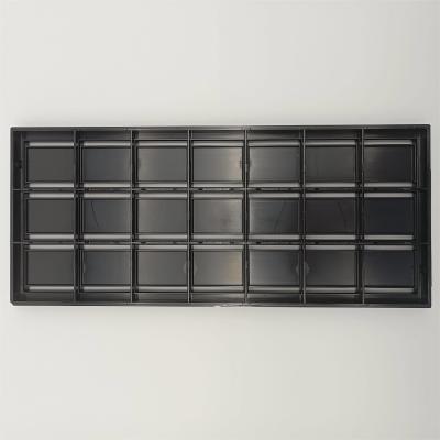 China ROHS Customized Electronic Component Tray Matrix Plastic 322.6×135.9×17mm with 21 Cavities for Chip Packaging for sale