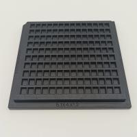 China ABS Black 4 Inch Waffle Pack Tray for Micro IC Chips - 101.6×101.6×9mm Size with 140 Cavity Capacity for sale