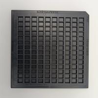 China ABS Black 4 Inch Waffle Pack Tray for Micro IC Chips - 101.6×101.6×9mm Size with 140 Cavity Capacity for sale