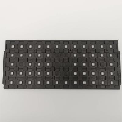 China Custom JEDEC MPPO ESD Black Matrix Tray 322.6x135.9mm for Electronic Device Storage for sale