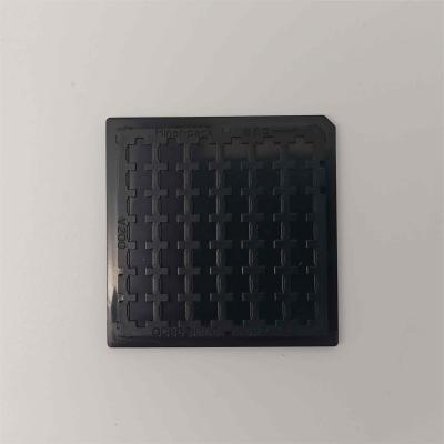 China Black ESD Plastic Stackable Waffle Pack Chip Tray 2 Inch 42 Cavities for sale