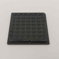 China Black ESD Plastic Stackable Waffle Pack Chip Tray 2 Inch 42 Cavities for sale