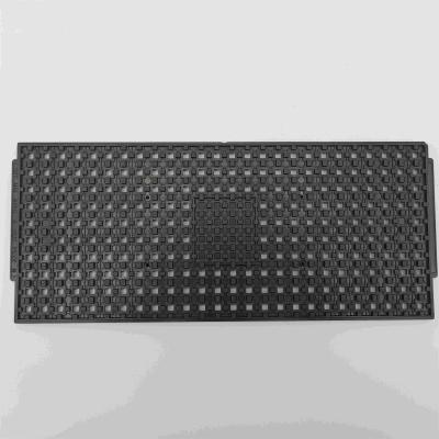 China Black QFN MPPO JEDEC Matrix Tray HN21113 with 0.76mm Flatness and 260-Pocket Capacity for Automated Assembly for sale