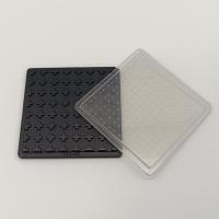 China Customized High Temperature PC Chip Tray 50.75mm for IC Chip Loading 49 Pockets for sale
