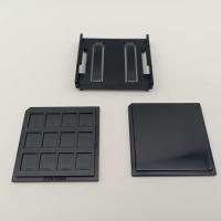 China Standard Square Matrix Waffle Pack Chip Tray 50.72mm PC Black 12 Cavities for sale
