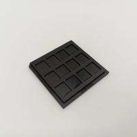 China Standard Square Matrix Waffle Pack Chip Tray 50.72mm PC Black 12 Cavities for sale