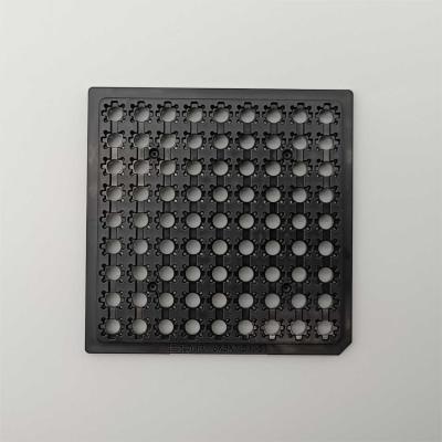 China ABS Loading Filter Chip Tray 101.6×101.6×7.9mm with 0.3mm Flatness for Semiconductor Packaging for sale