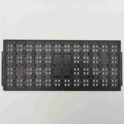 China 4x12 Matrix MPPO Material Black JEDEC Tray For Electronic Parts for sale