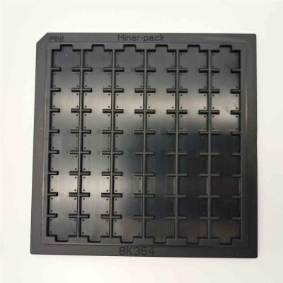China Customized 4 Inch PC Waffle Pack Tray 54PCS for Chip Storage Anti Static for sale
