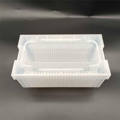 China Transparent Rectangle Wafer Carrier Box 3 Inch Wafer Cassette for sale