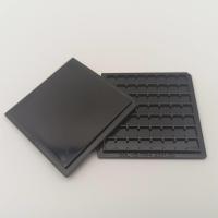 China Customized Black 2 Inch PC Waffle Pack 56PCS with Matching Lid for Semiconductor IC Tray for sale