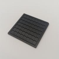 China Customized Black 2 Inch PC Waffle Pack 56PCS with Matching Lid for Semiconductor IC Tray for sale