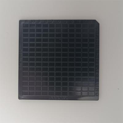 China Black Dustproof 2 Inch Waffle Pack Chip Tray For IC Storage for sale