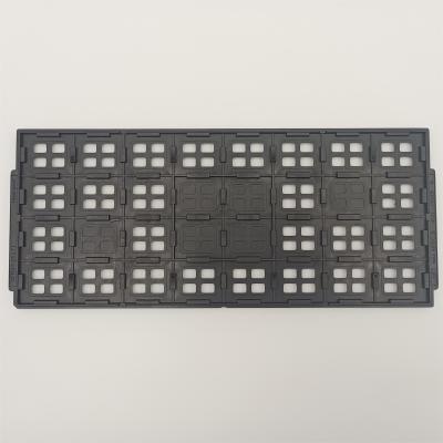 China Black ESD JEDEC Matrix Tray HN22045 322.6x135.9mm 32 Cavities for IC Packaging for sale