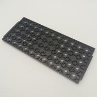 China Custom JEDEC Matrix Tray Black Conductive ESD Component Tray 322.6x135.9mm 55 Pockets for sale