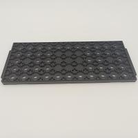 China Custom JEDEC Matrix Tray Black Conductive ESD Component Tray 322.6x135.9mm 55 Pockets for sale