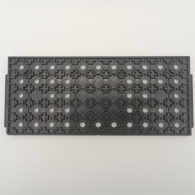 China Custom JEDEC Matrix Tray Black Conductive ESD Component Tray 322.6x135.9mm 55 Pockets for sale