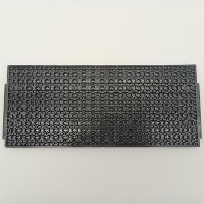 China Customized JEDEC Matrix Tray 220 Cavities ISO 9001 Black PES Electronic Component Packaging for sale