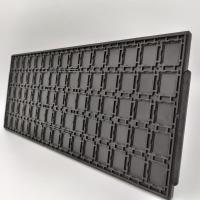 China Custom JEDEC Trays MPPO 150°C Anti-Static Black Hard Tray for PCBA Electronic Components 75pcs for sale
